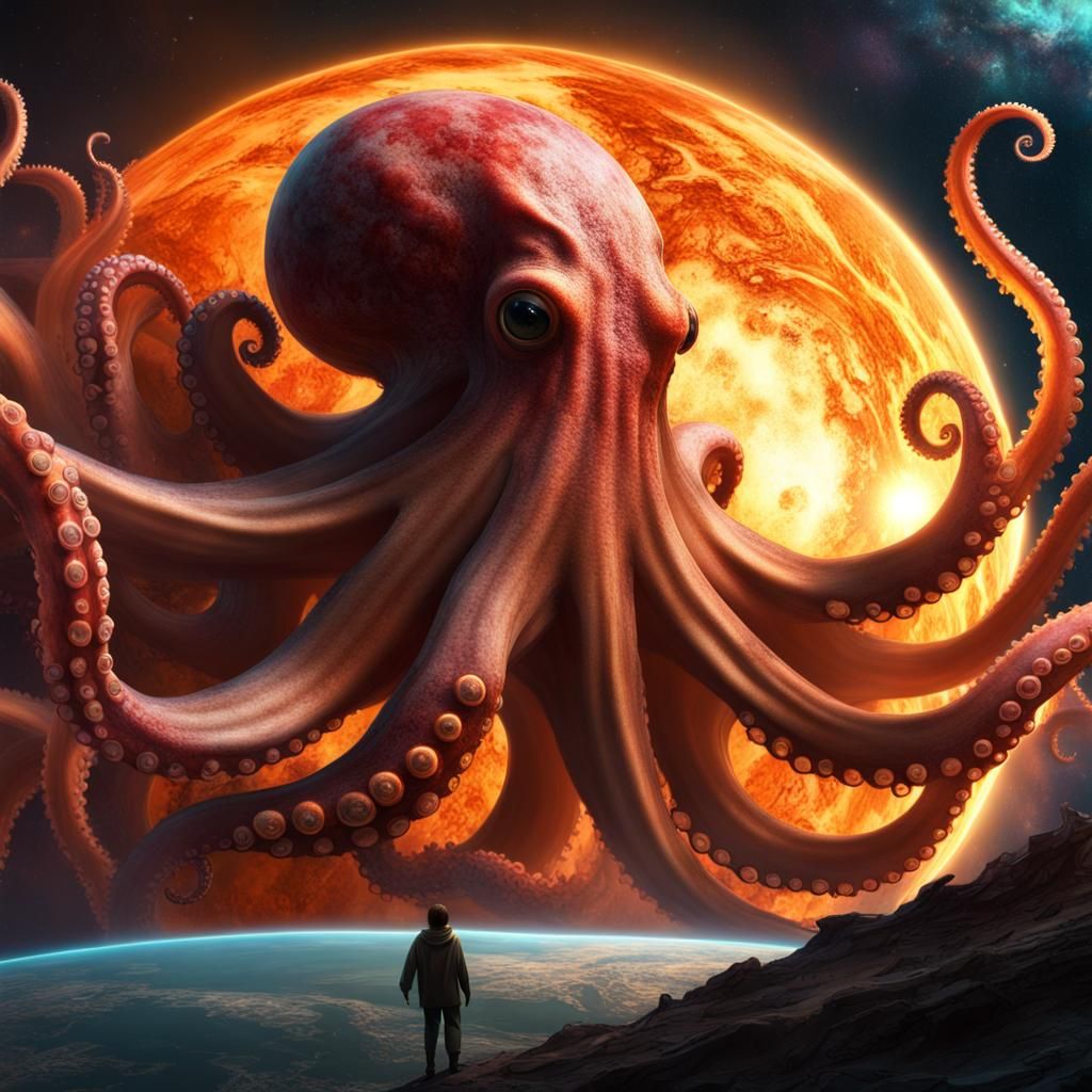 Cosmic Octopus - AI Generated Artwork - NightCafe Creator