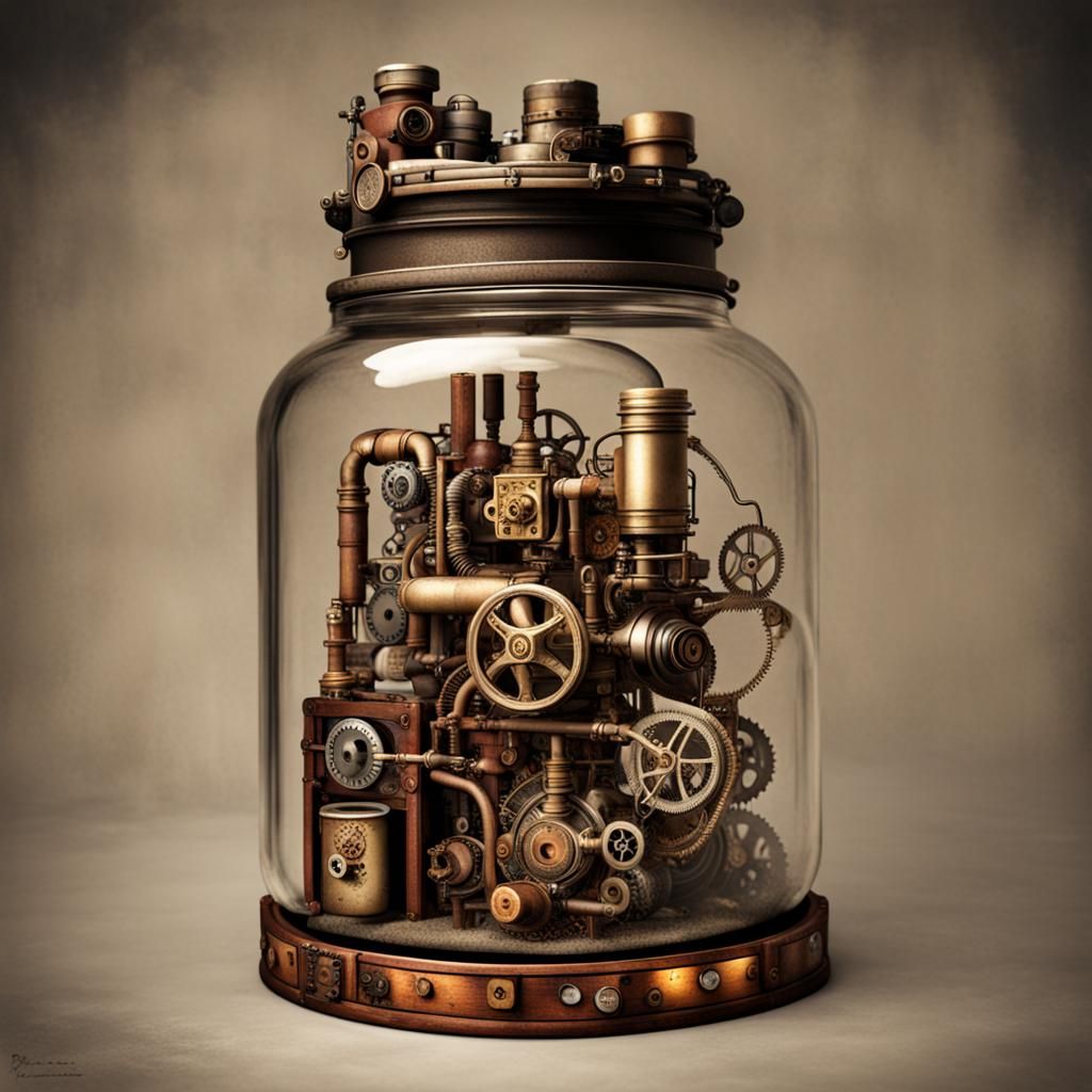 Life in a jar - AI Generated Artwork - NightCafe Creator