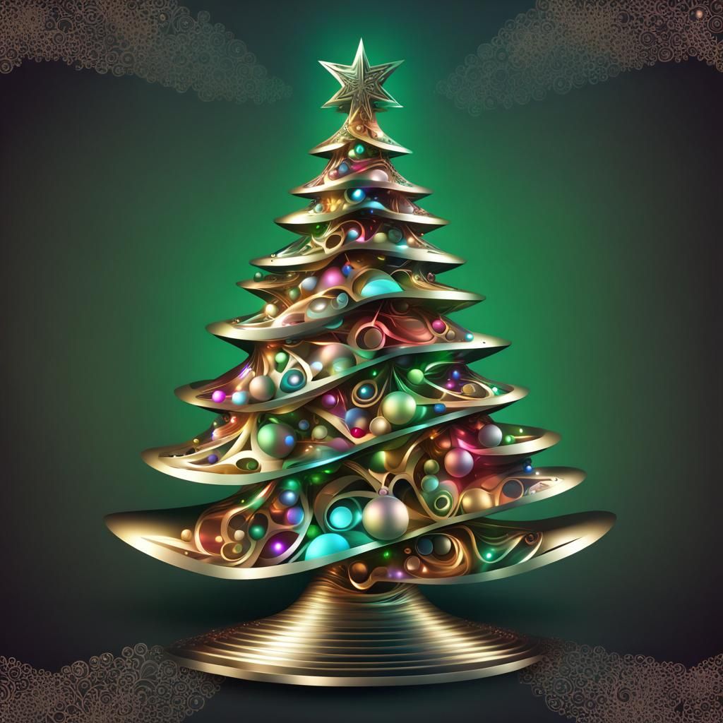 (metallic_Christmas_tree_decorated_with_recycled_pieces_colored_led ...