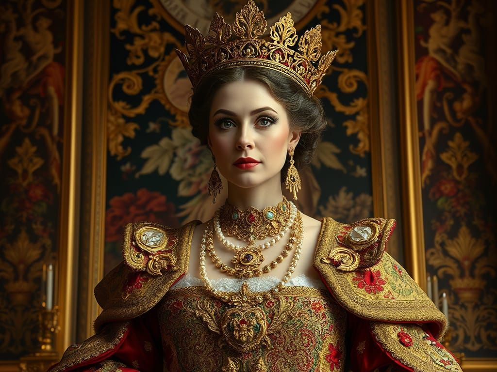 majesty - A Grand Figure in Opulent Attire