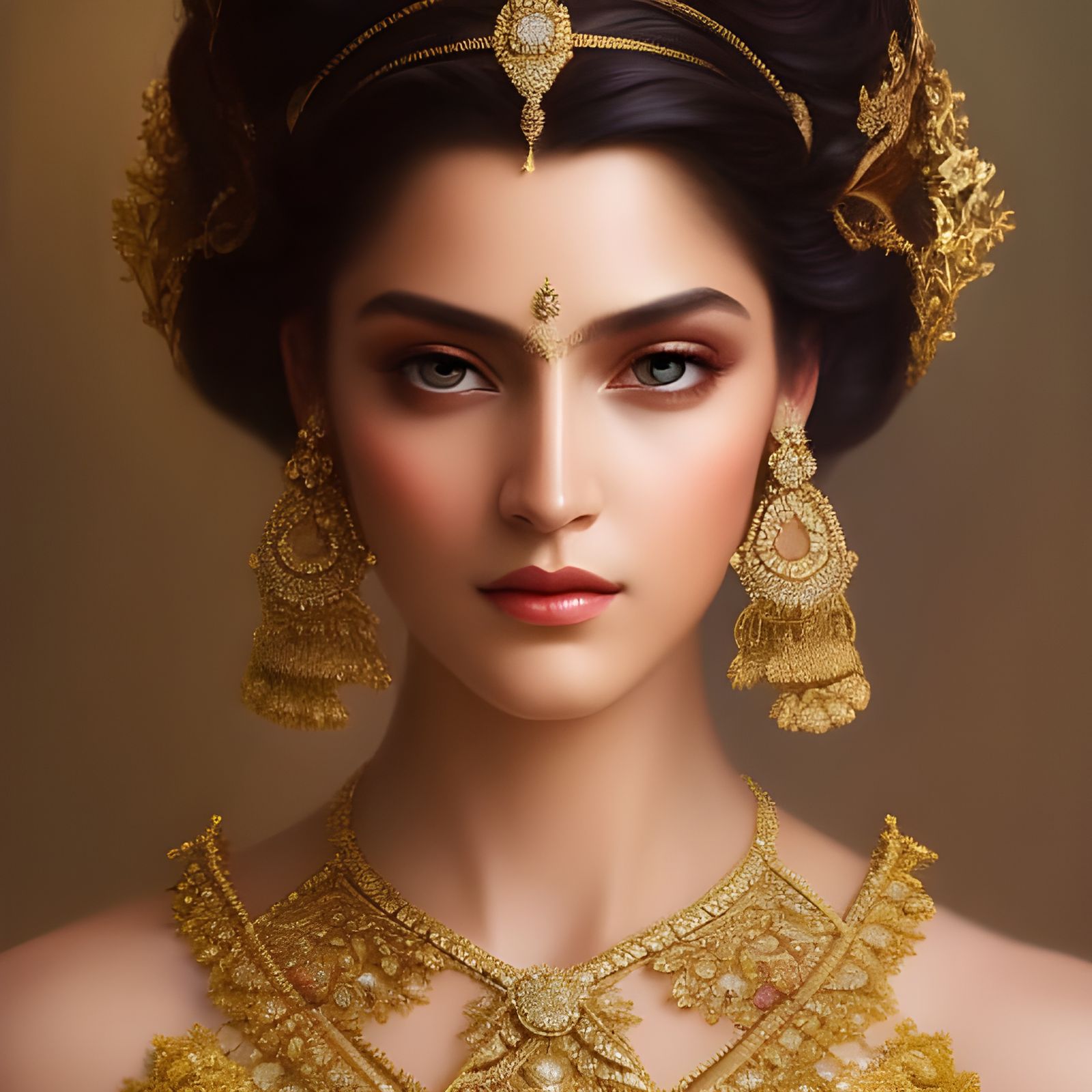 Young Bride Wearing Wedding Dress - AI Generated Artwork - NightCafe ...