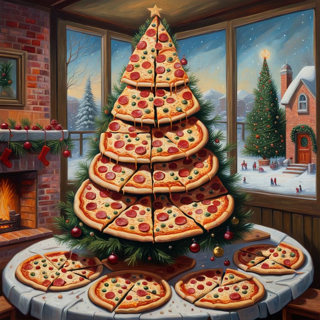 Deluxe pizza tree - AI Generated Artwork - NightCafe Creator