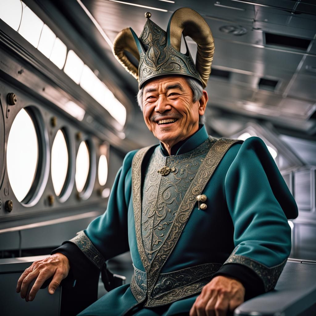 George Takai as the court jester - AI Generated Artwork - NightCafe Creator