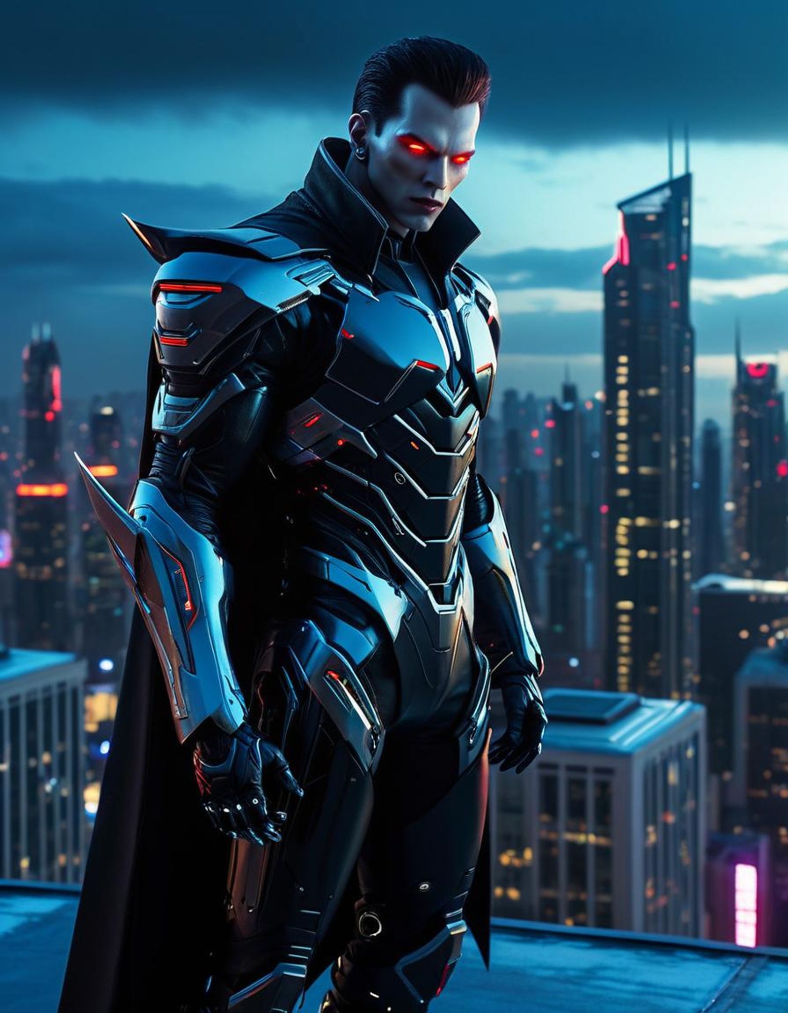 Cyborg vampire circa 2049 - AI Generated Artwork - NightCafe Creator