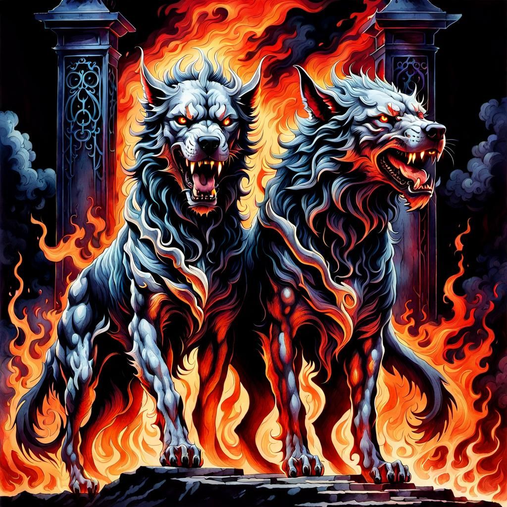Hell Hounds 2 - AI Generated Artwork - NightCafe Creator