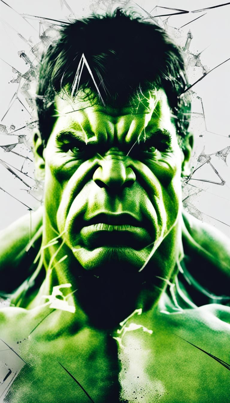 Double Exposure incredible hulk - AI Generated Artwork - NightCafe Creator