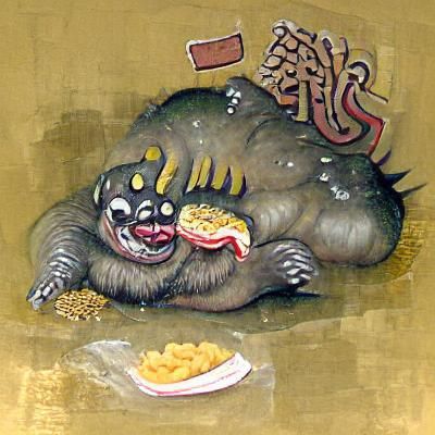 the Taotie (饕餮; Tāotiè; 'greedy glutton'), a gluttonous beastly monster ...