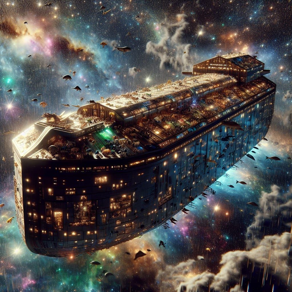Noah's ark space version - AI Generated Artwork - NightCafe Creator