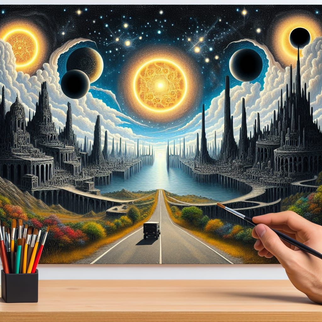 a Road leading to the Ancient mysterious and cursed city of Carcosa ...