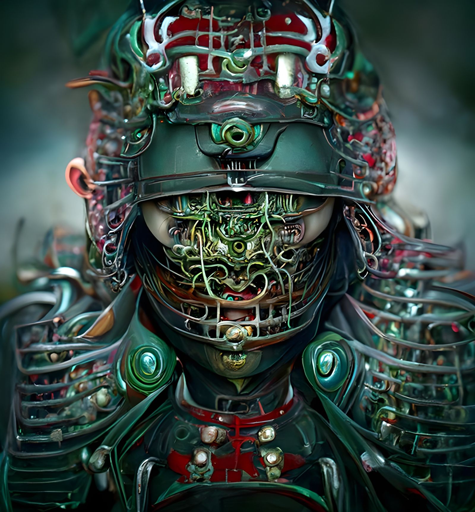 Green Samurai - AI Generated Artwork - NightCafe Creator