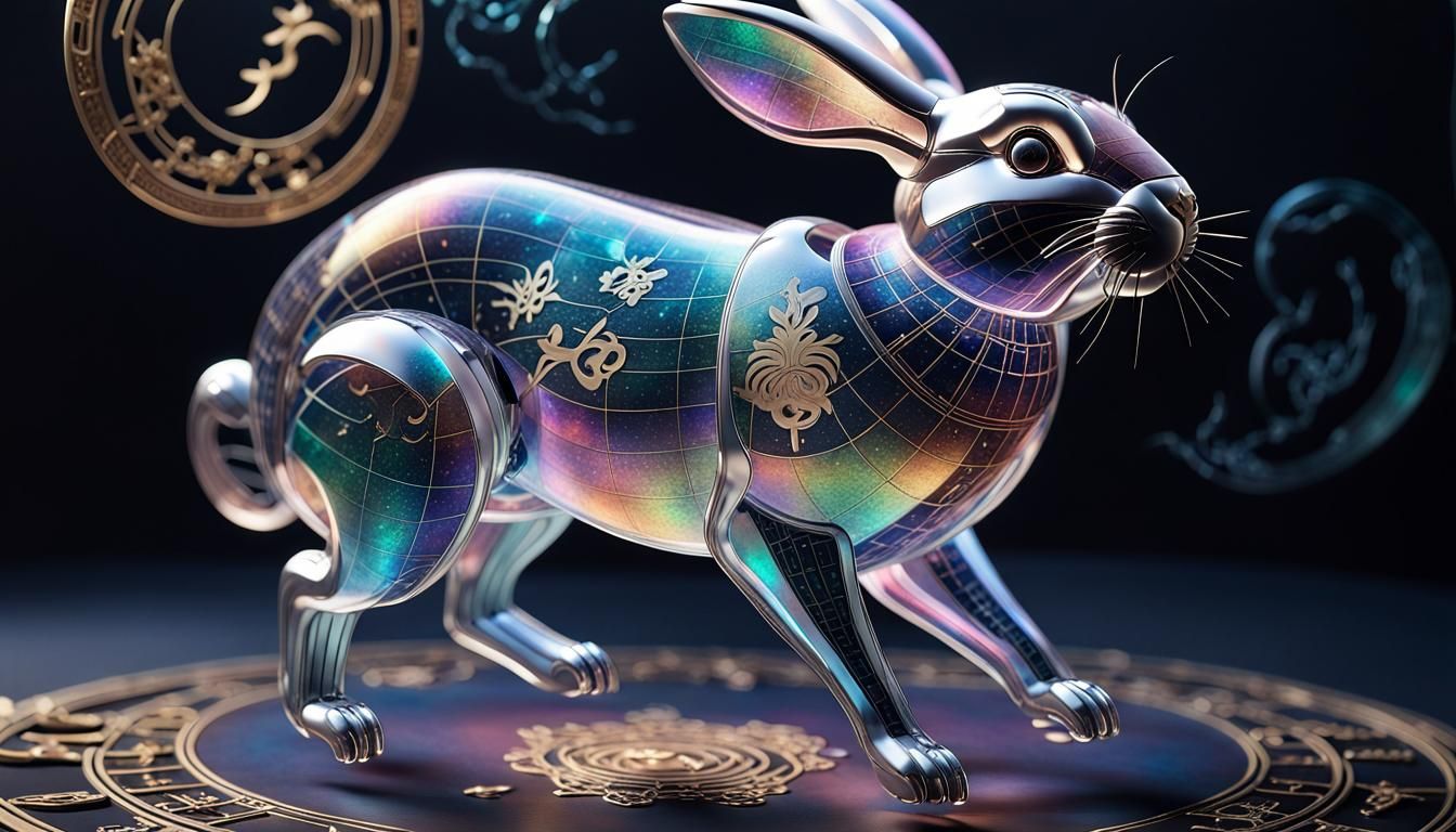 Chinese Zodiac Rabbit - AI Generated Artwork - NightCafe Creator