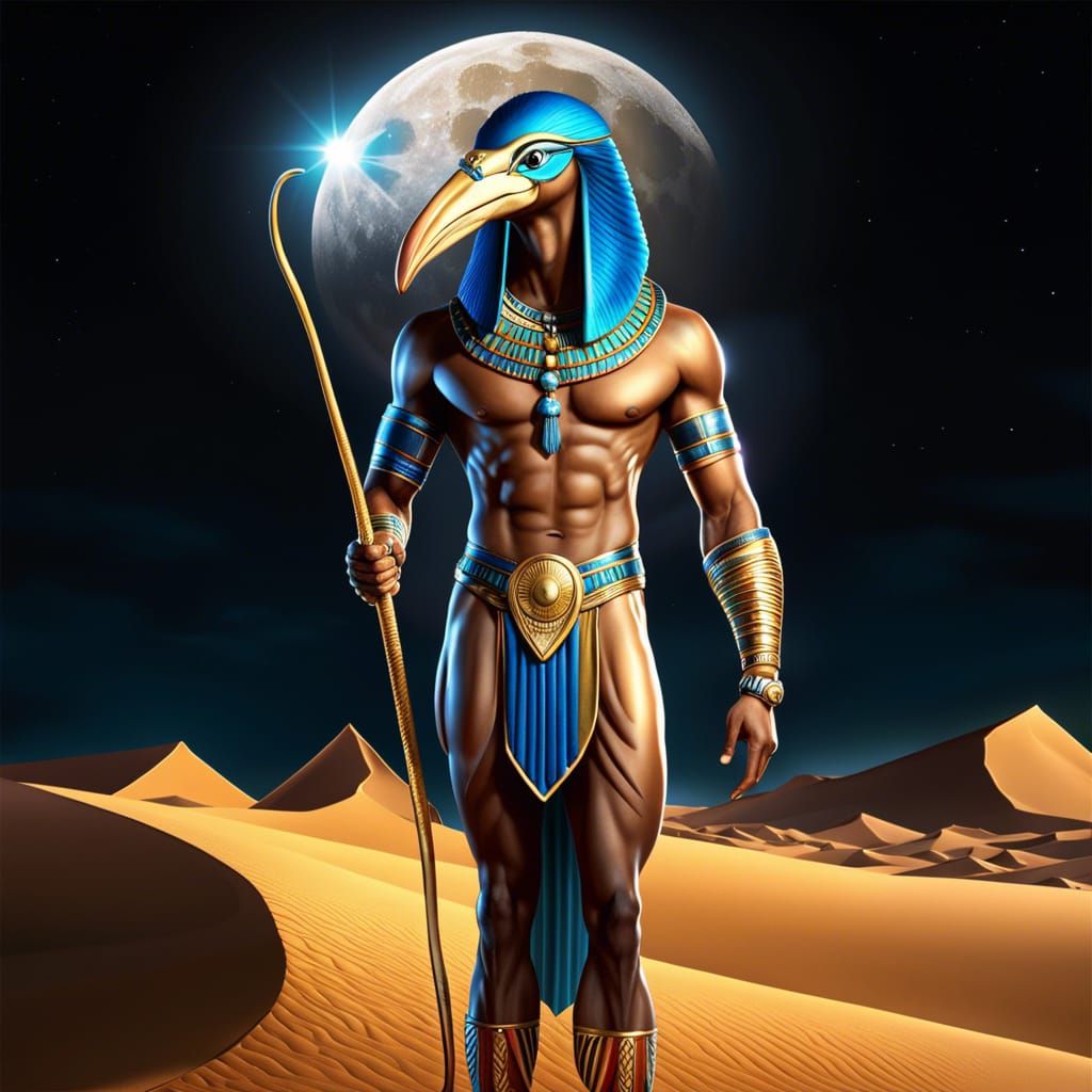 Egyptian God Thoth - AI Generated Artwork - NightCafe Creator