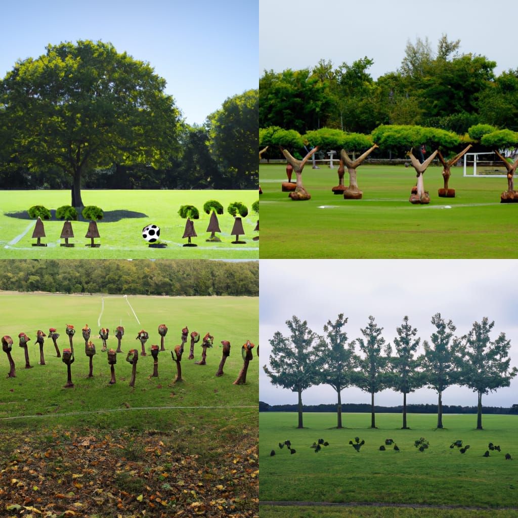 22 trees playing football. Groot is the referee - AI Generated Artwork ...