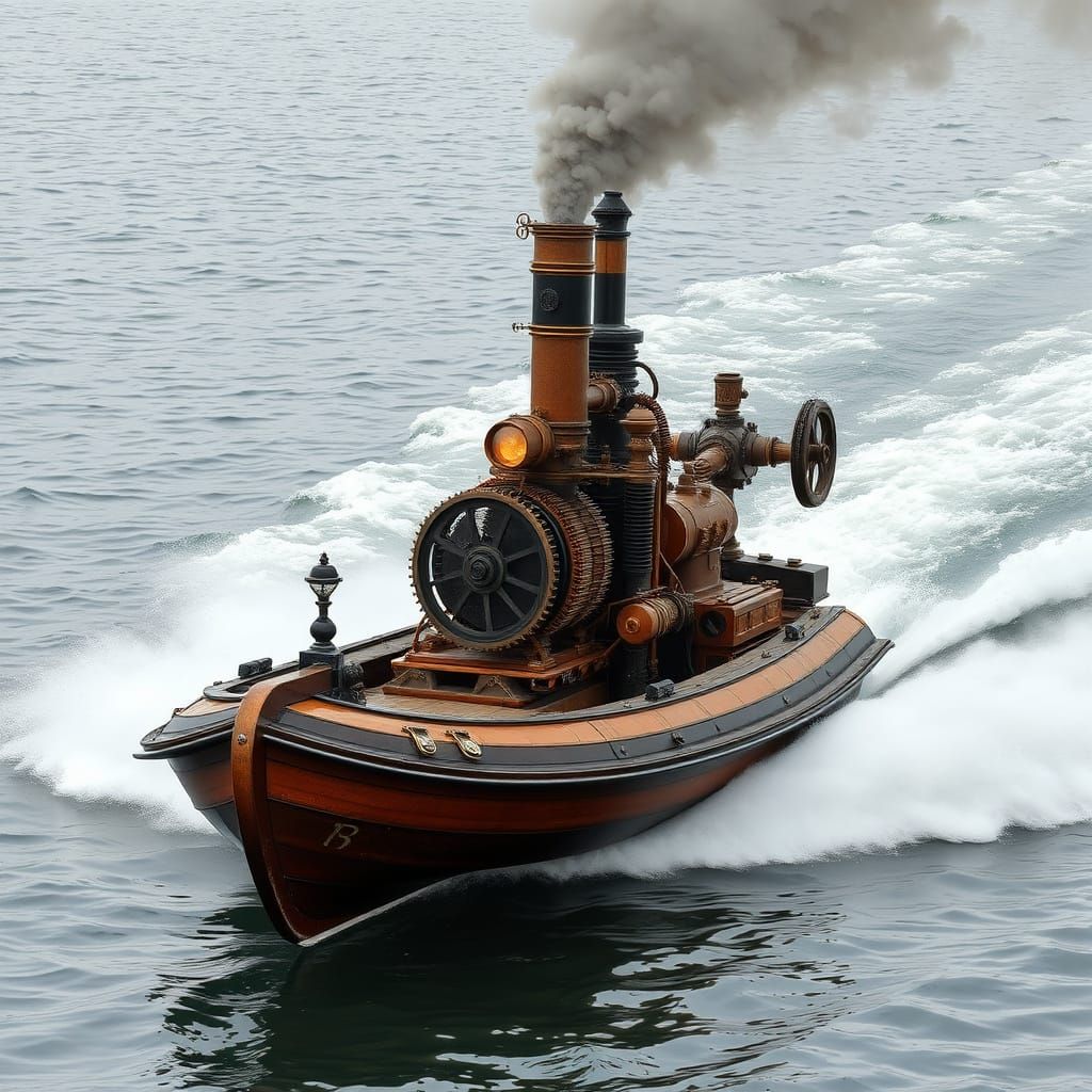 speed boat - Steampunk Speed Boat Engine