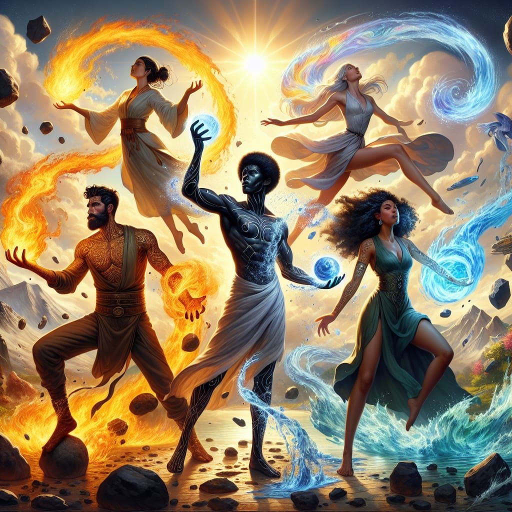 We Wield the Elements Together - AI Generated Artwork - NightCafe Creator