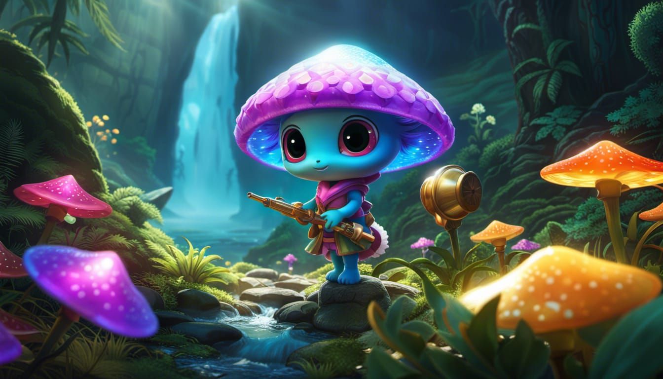 Alien Mushroom Guardian - AI Generated Artwork - NightCafe Creator