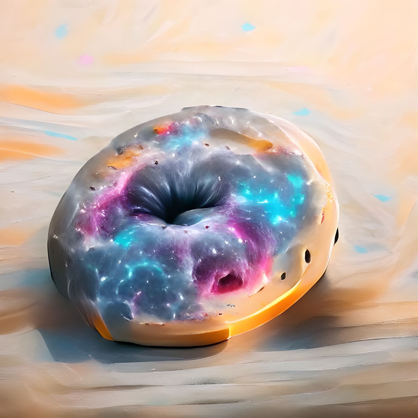 Intergalactic space donut - AI Generated Artwork - NightCafe Creator