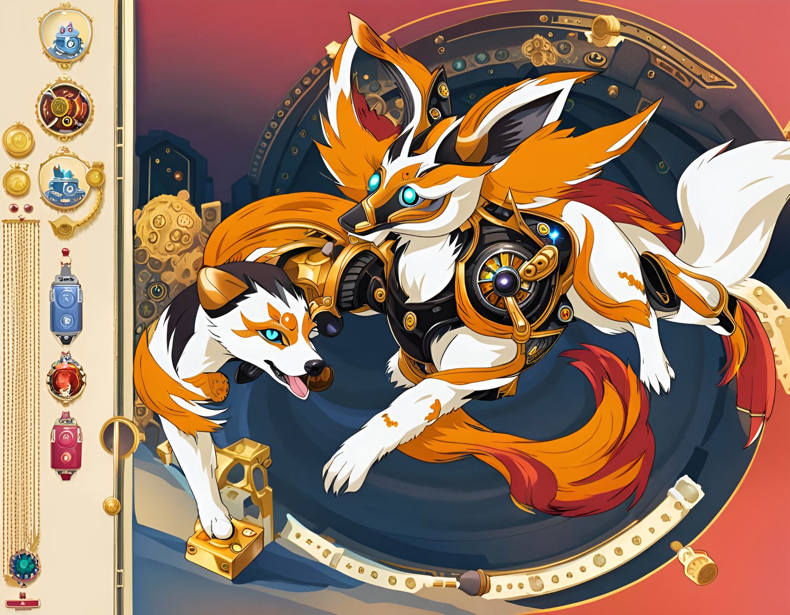 clockwork kitsune - AI Generated Artwork - NightCafe Creator