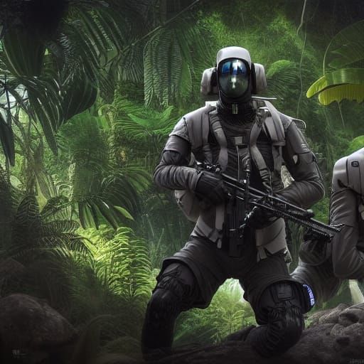 23rd century SAS operators in the jungle - AI Generated Artwork ...