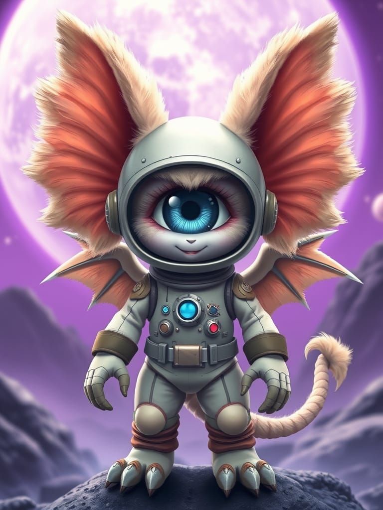 I'm on a space adventure! - Adorable Space Cyclops with Vibr...