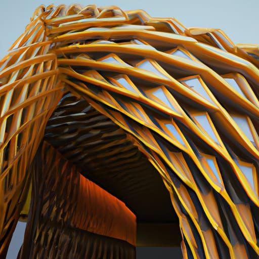 Parametric pavilion architecture with wood material and dove tails - AI ...