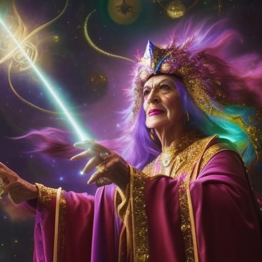 A Celestial Wizard Casting a Spell - AI Generated Artwork - NightCafe ...