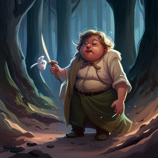 fat tooth fairy in the ditch - AI Generated Artwork - NightCafe Creator