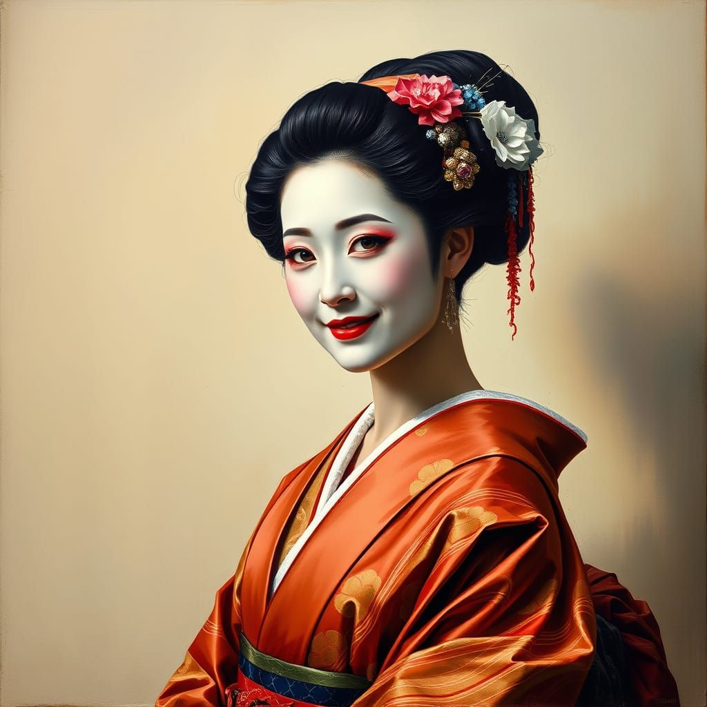 Classical portret of a Geisha - Classical Portrait of a Geis...