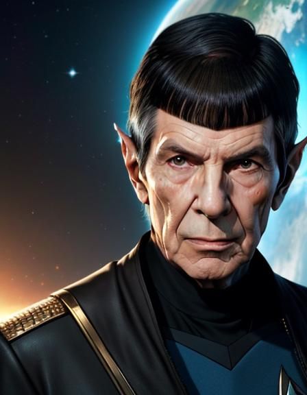 Insanely_detailed_screen capture of "Star Trek" séries. Leonard Nimoy ...