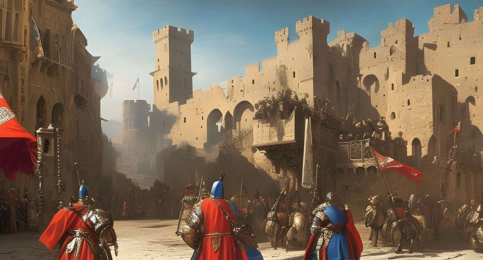 Defense of Imminent Wall Breach - AI Generated Artwork - NightCafe Creator