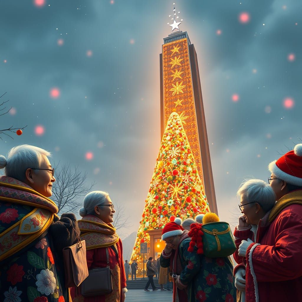 Taiwanese Elders Celebrate Whimsical Christmas in ... - AI Art