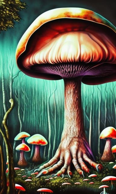 Alien Mushroom - AI Generated Artwork - NightCafe Creator