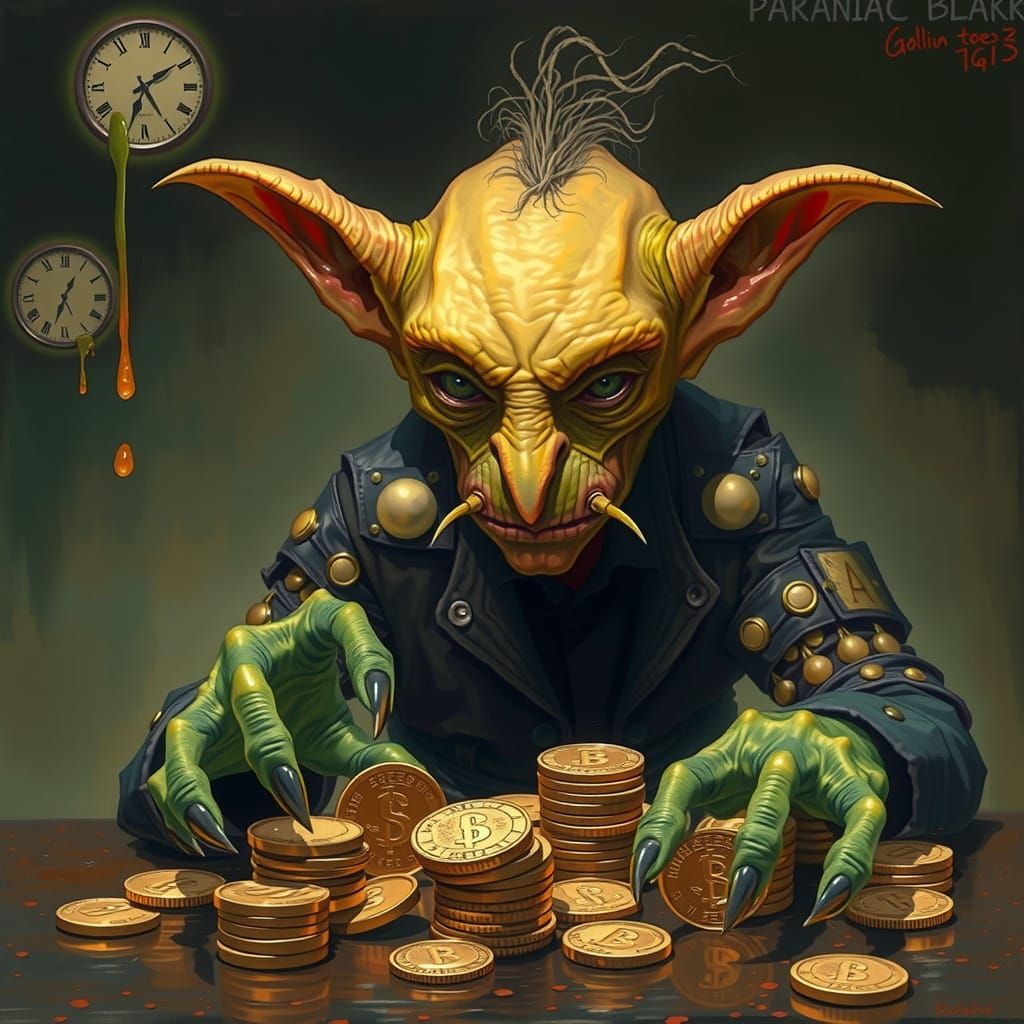 Surrealist Goblin Banker Unveils Vault of Melting ... - AI Art
