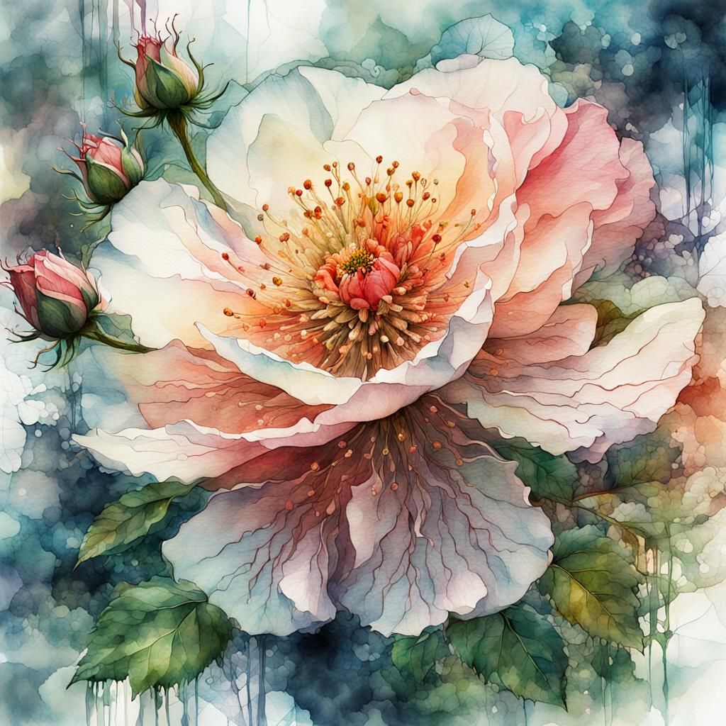 Wild Rose - AI Generated Artwork - NightCafe Creator