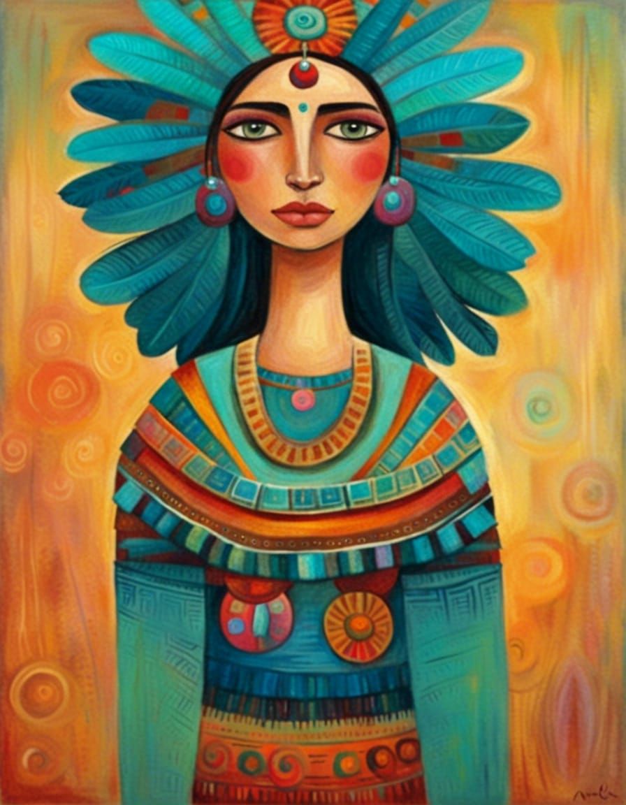 Aztec Princess #46 - AI Generated Artwork - NightCafe Creator