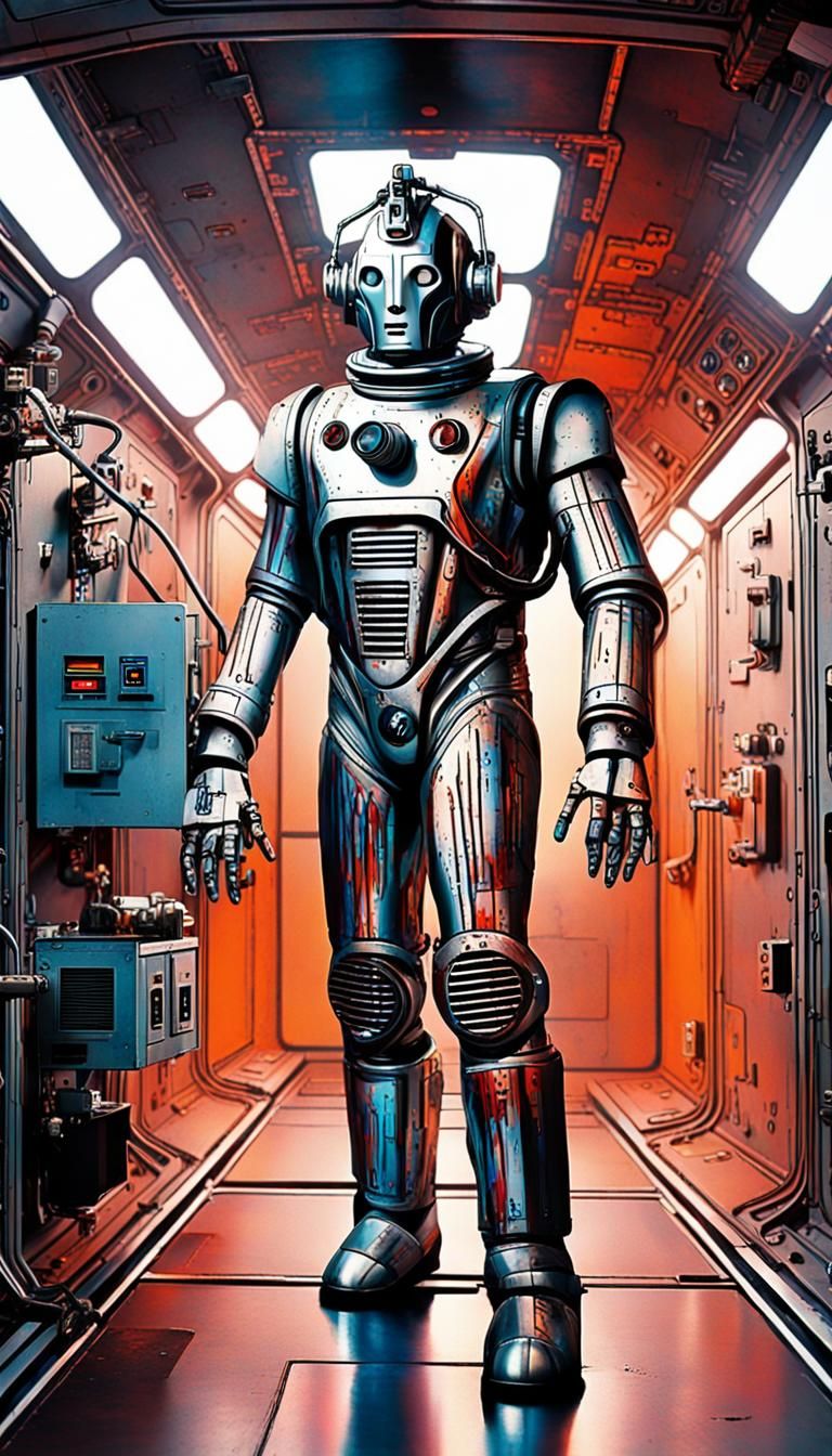Doctor Who: Stained Cyberman - AI Generated Artwork - NightCafe Creator