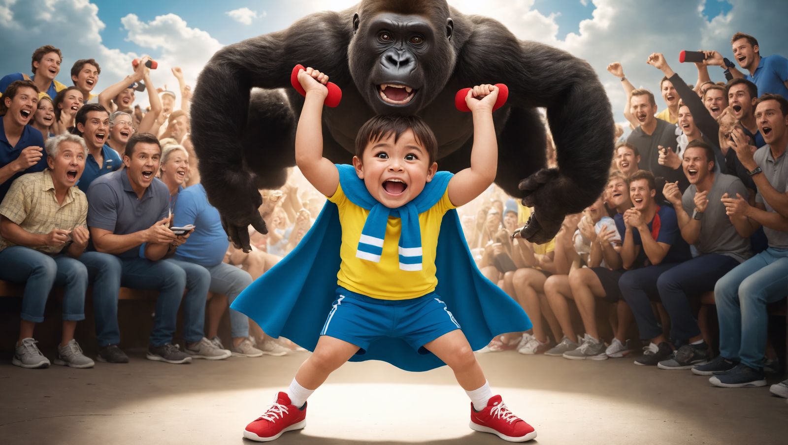 Lifting The Gorilla! - AI Generated Artwork - NightCafe Creator