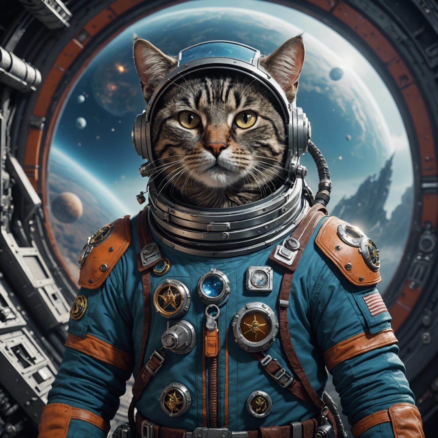 cosmonaut cat - AI Generated Artwork - NightCafe Creator