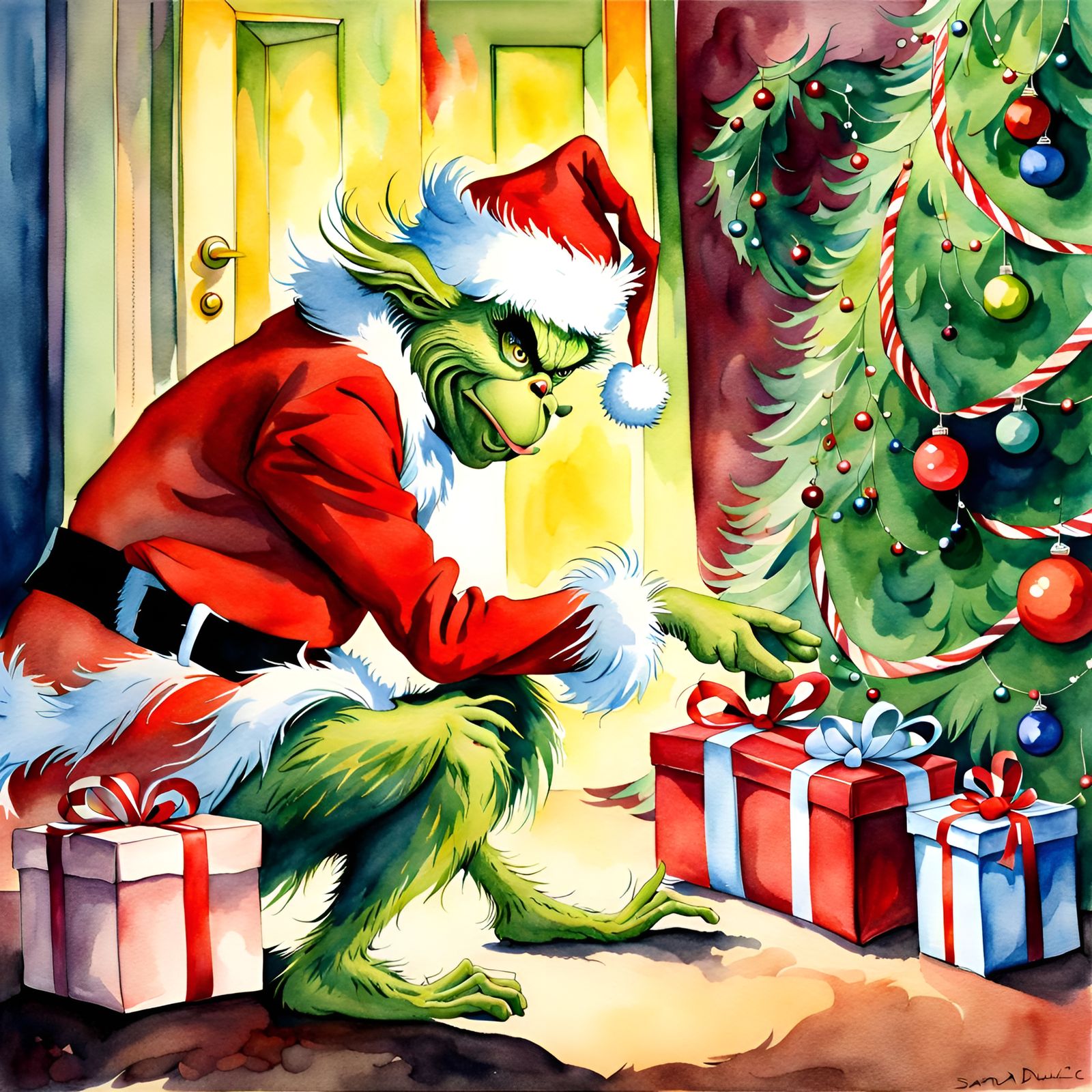 The Mean Old Grinch 2 - AI Generated Artwork - NightCafe Creator