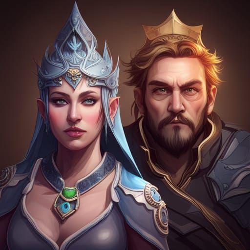 panda king and queen - AI Generated Artwork - NightCafe Creator