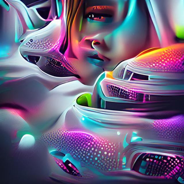 Distorted Neon - AI Generated Artwork - NightCafe Creator