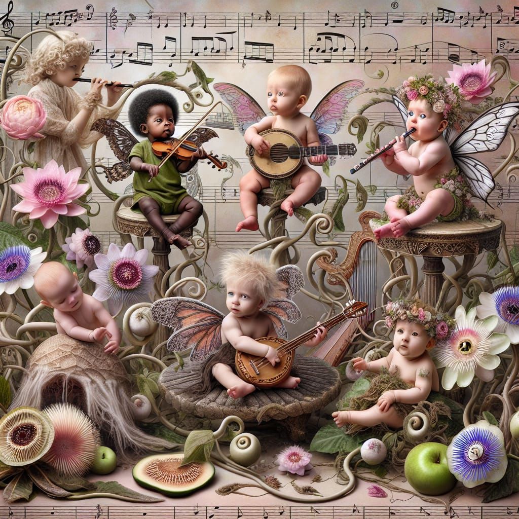 The Spring Pixie Baby Band!!!!! - AI Generated Artwork - NightCafe Creator