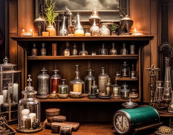 alchemy potions - AI Generated Artwork - NightCafe Creator