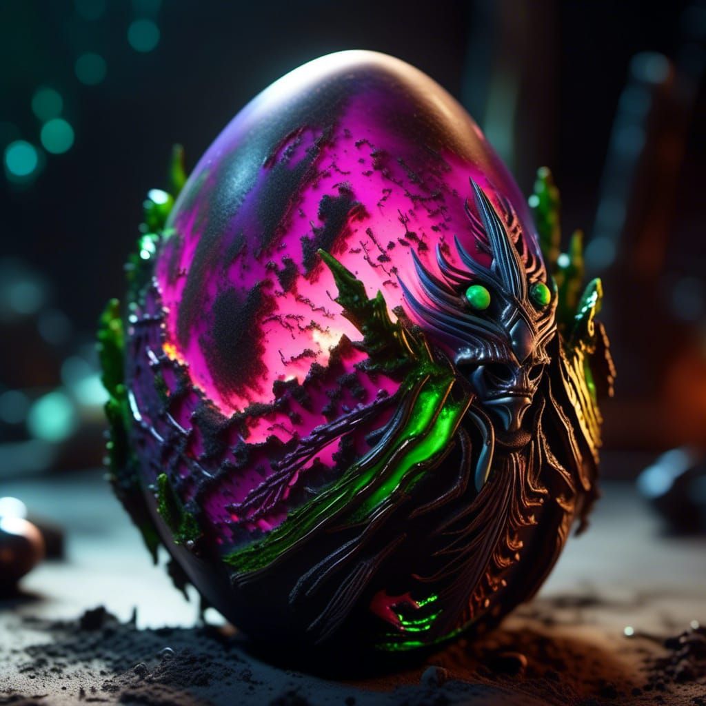Demonic egg - AI Generated Artwork - NightCafe Creator