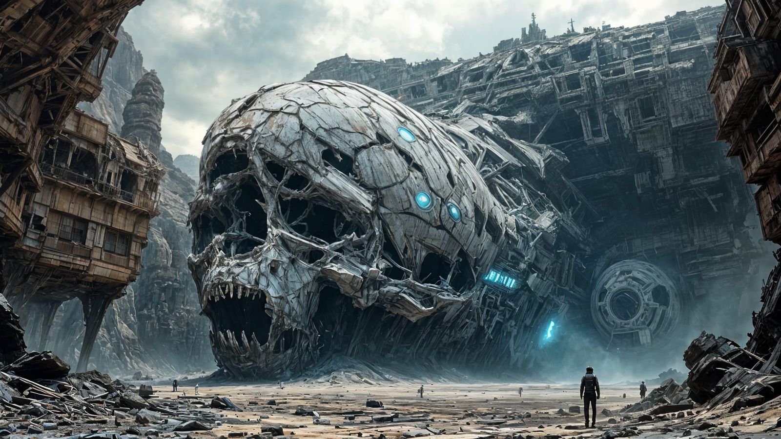 Skull - Gargantuan Post-Apocalyptic Spacecraft Structure wit...