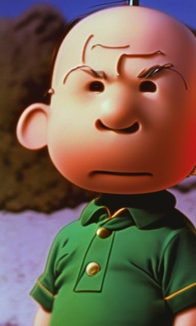 Charlie Brown from the Peanuts cartoon as a real person winking at the ...