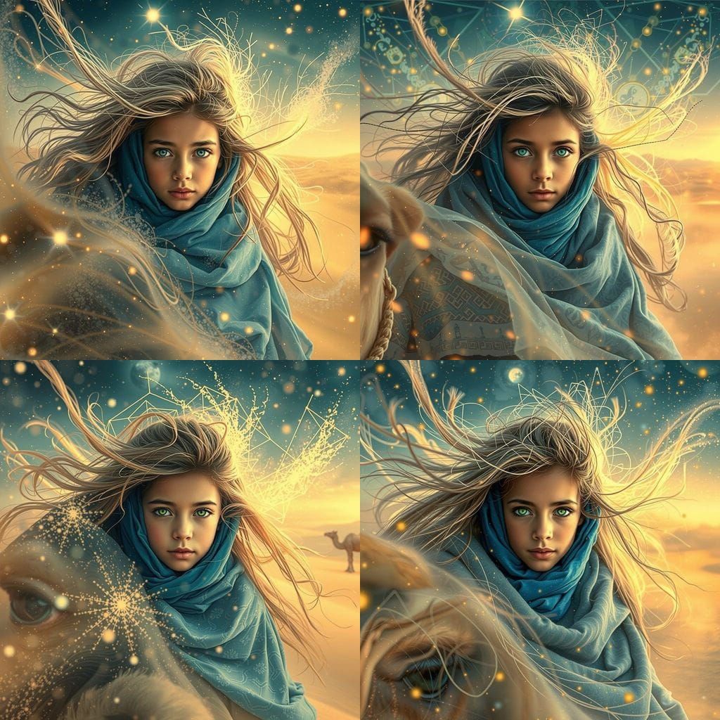 Dark Fantasy Constellations Adorn the Night Sky - AI Art