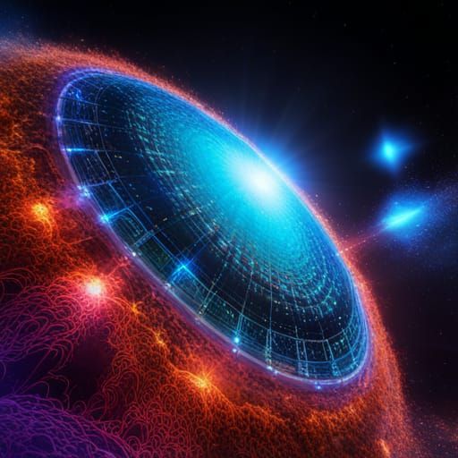 Plasmic Dyson Sphere - AI Generated Artwork - NightCafe Creator