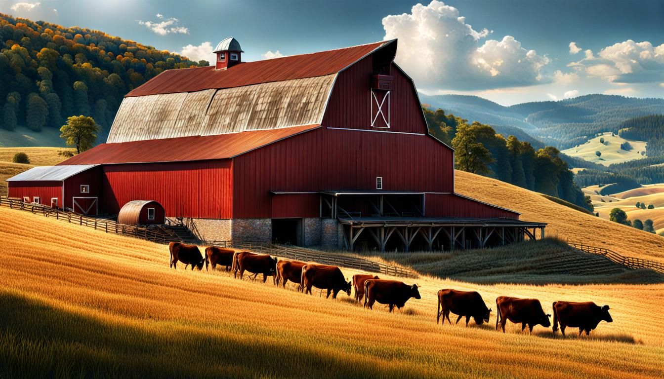 Dairy Farm - AI Generated Artwork - NightCafe Creator