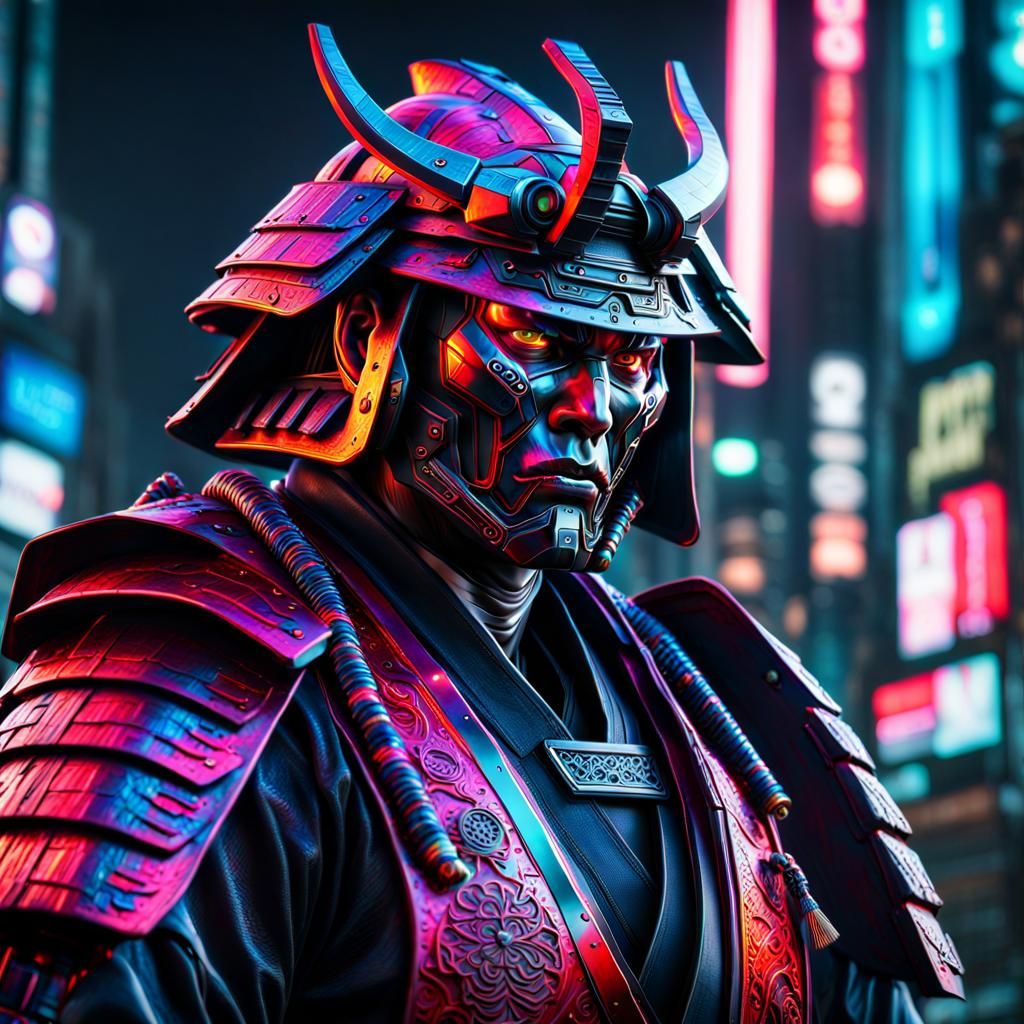 Cyborg Samurai - AI Generated Artwork - NightCafe Creator
